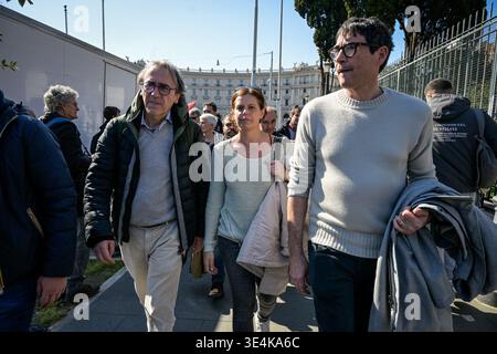 Ilaria Salis during the "No Kings Day" march in Rome against Kings and ...