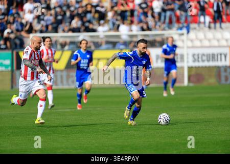 Valerio Crespi of Union Brescia runs with the ball during the Italian ...
