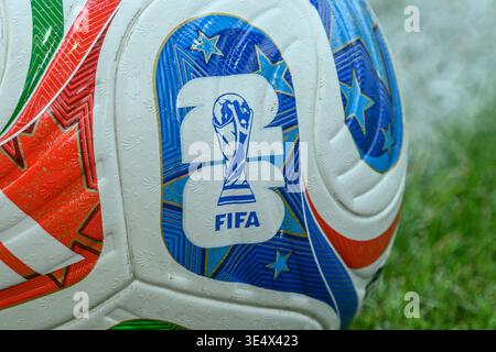 Adidas Trionda official ball during the 2026 FIFA World Cup MD-1 Press ...