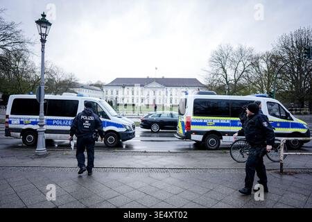 Berlin, Germany. 30th Mar, 2026. A limousine with a Syrian standard ...