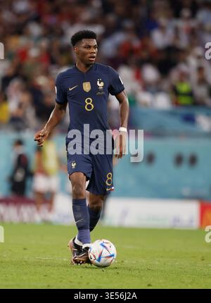 Aurelien Tchouameni of France on the ball during the FIFA World Cup ...