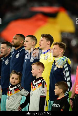 from left: Pascal Gross, goalkeeper Alexander Nuebel (Germany) Toronto ...