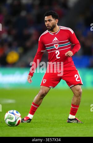 Wales' Jay Dasilva in action during an international friendly match at ...