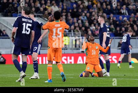 Simon ADINGRA of Cote D'Ivoire reacts after the FIFA World Cup 2026 ...