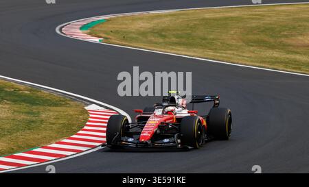 Ferrari driver Lewis Hamilton during a press conference following the ...
