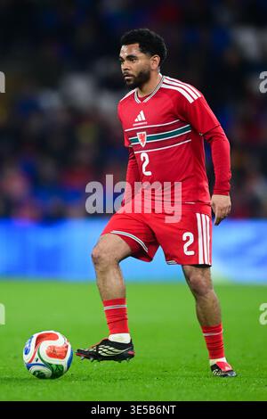 Wales' Jay Dasilva during the international friendly at the Cardiff ...
