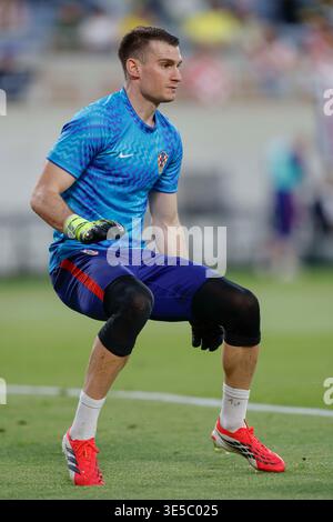 Croatia goalkeeper Dominik Livaković (1) during the England v Croatia ...