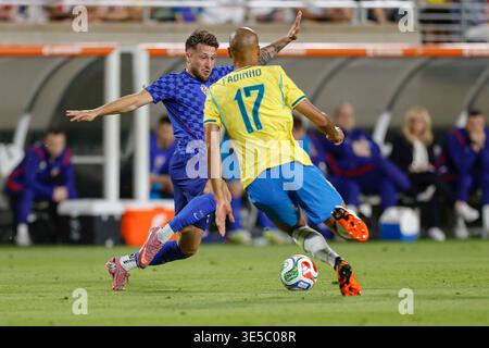 Orlando, FL: Brazil midfielder Fabinho (17) receives a pass during the ...