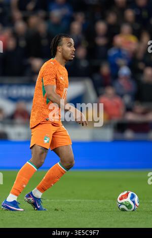 Guéla Doué of Ivory Coast in action during the FIFA World Cup game ...