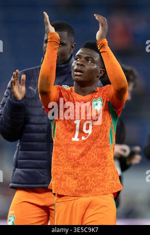 Emmanuel Agbadou of Cote d'Ivoire in action during the FIFA World Cup ...