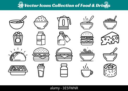 Set of minimalist line icons depicting a wide range of concepts ...