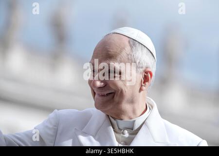 Pope Leo XIV arrives for his weekly general audience in St. Peter's ...