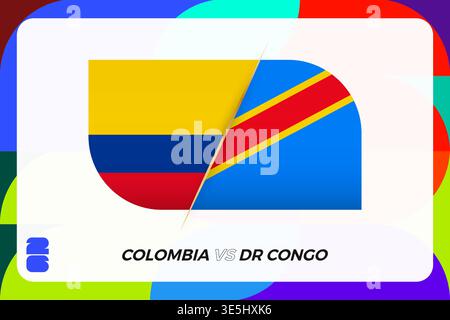 Soccer Match Concept Colombia vs Ghana National Teams at Football ...
