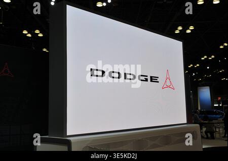 Dodge signage on display at the 2026 NY International Auto Show at the ...