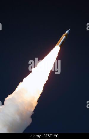 Artemis II Lunar Flyby Mission, Looking Back at Earth, April 2026 Stock ...