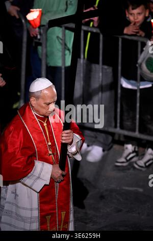 Italy, Rome, Pope Leo XIV presides over the Good Friday Way of the ...