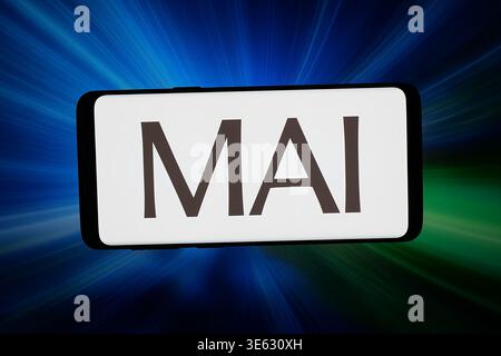 In this photo illustration, the MAI (Microsoft AI) logo is seen ...