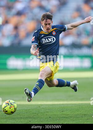 Spanish La Liga EA Sports soccer match Betis vs Espanyol at La Cartuja ...