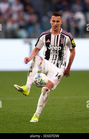 Turin, Italy. 06th Apr, 2026. Kenan Yildiz of Juventus FC during Serie ...