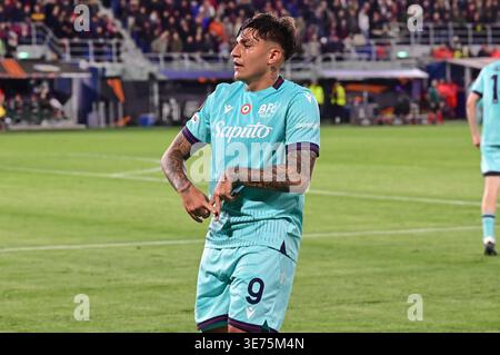 Santiago Castro (Bologna) celebrates the 1-0 during Bologna FC vs Aston ...