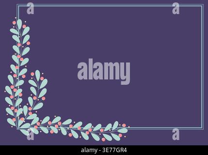 Peach Rectangular Floral Border Frame With Pink Cherry Blossom ...