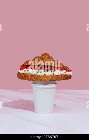 Delightful Dessert With Fresh Strawberries and Creamy Ice Cream Served ...