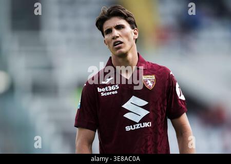 Cesare Casadei of Torino FC looks dejected during the Serie A football ...