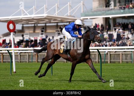 Talk Of New York ridden by William Buick (centre) wins the Star Sports ...