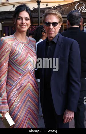 (L-R) Morena Baccarin and Jerry Bruckheimer at the CBS Fest 2026 held ...