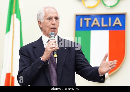 Giovanni Malago during Women4Football at CONI - Rome Italy - Monday ...