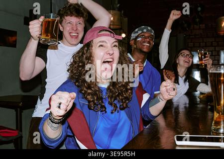 Fans cheer during a watch party for a World Cup soccer match between ...