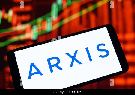 In this photo illustration, the Arxis logo is seen displayed on a ...