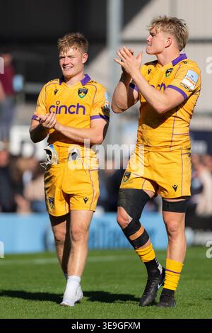 Northampton Saints Fin Smith & Northampton Saints Henry Pollock walk ...