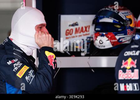 Max Verstappen of Oracle Red Bull Racing looks on during practice ahead ...