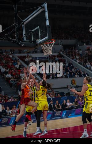 Zaragoza, Spain. 19 April 2026. The Fenerbahce players celebrate their ...