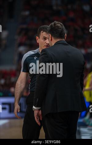 Zaragoza, Spain. 19 April 2026. The Fenerbahce players celebrate their ...