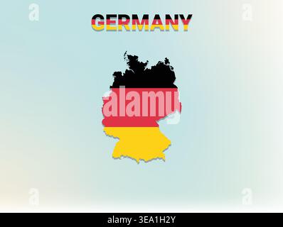 High quality political map of Germany and Austria with borders of the ...