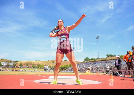 Ines Lopez of Arizona State places eighth in the women's shot put with ...