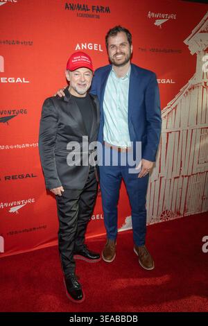 (L-R) Andy Serkis and Jordan Harmon attend the "Animal Farm" New York ...