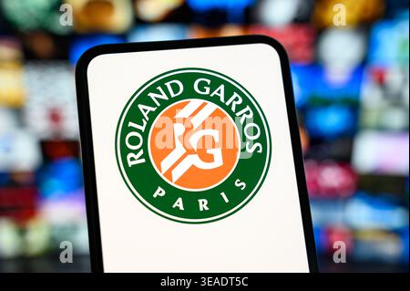 The official logo of Roland-Garros (French Open) 2026, displayed ahead ...