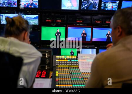 EUROVISION SONG CONTEST (ESC) 2026 - A view inside the control room ...