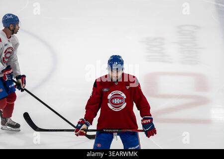 Montreal Canadiens' Nick Suzuki (14) congratulates Carolina Hurricanes ...