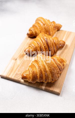 Delightful Breakfast With Flaky Croissants and Rich Chocolate Spread at ...