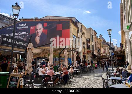 Bucharest, Romania - May 10, 2026: Heavy machinery and yellow ...
