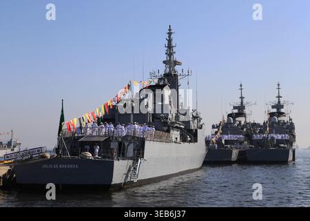 Brazilian Navy frigate Tamandare F-200, at the Rio de Janeiro Naval ...