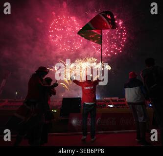 Nairobi, Kenya - 24 April 2026: View of sprinters competing in a track ...