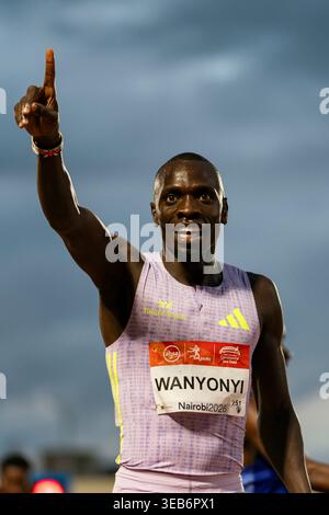 Nairobi, Kenya - 24 April 2026: View of sprinters competing in a track ...