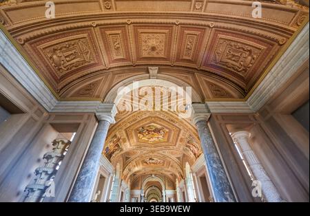 Vatican City, Vatican – August 12, 2025: Ceilings decorated with ...