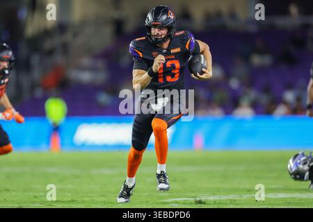 Orlando Storm quarterback Jack Plummer (13) throws a pass during a UFL ...
