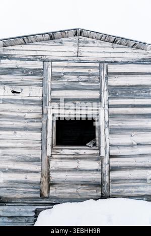 Svalbard, Svalbard and Jan Mayen - 21 June 2025: View of abandoned ...